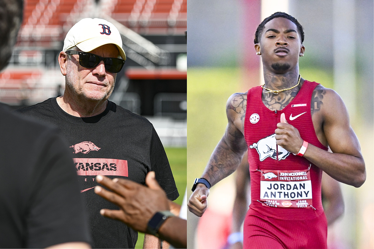 Arkansas men's track coach Chris Bucknam, sprinter Jordan Anthony earn ...