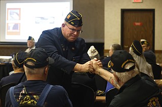 Marine veteran talks with American Legion members about suicide ...