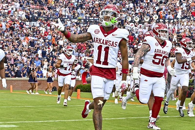 Former Razorback Jordan Anthony in EA Sports College Football 26 with ...
