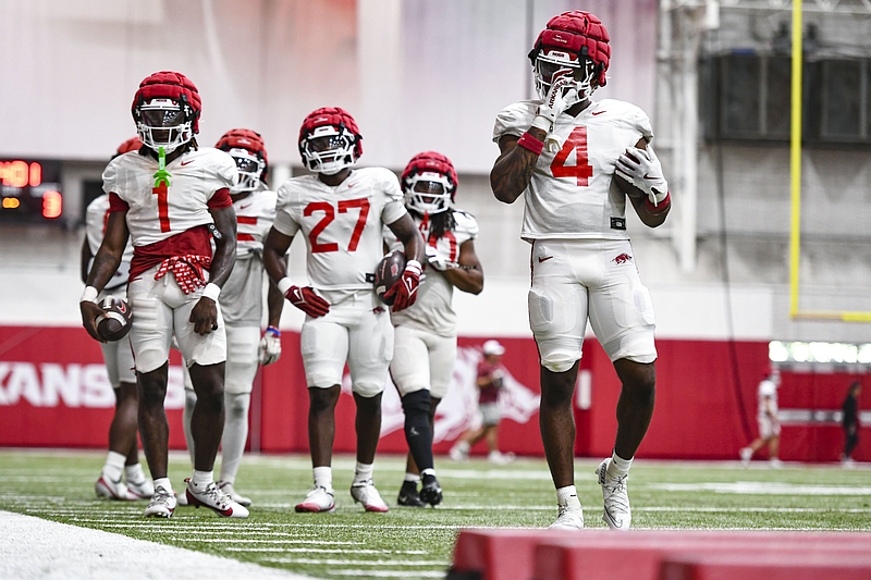 Playmakers emerging in Arkansas football running backs room | Whole Hog ...