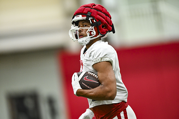 Receiver CJ Brown appears ready for prominent role in Arkansas football ...