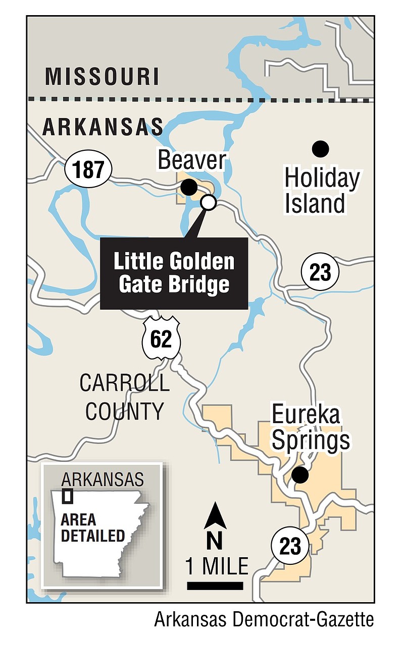 Little Golden Gate Bridge north of Eureka Springs will close about 36 ...