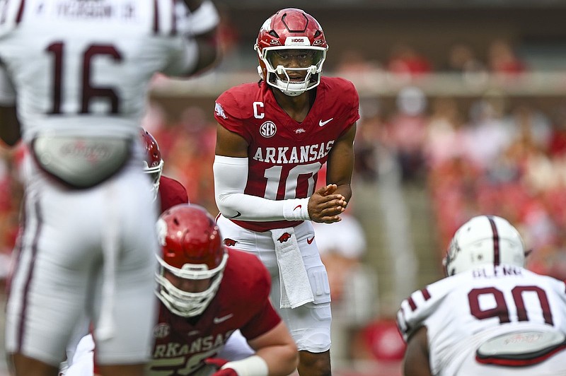 Arkansas football QB Taylen Green becomes 'identity' of Petrino offense ...