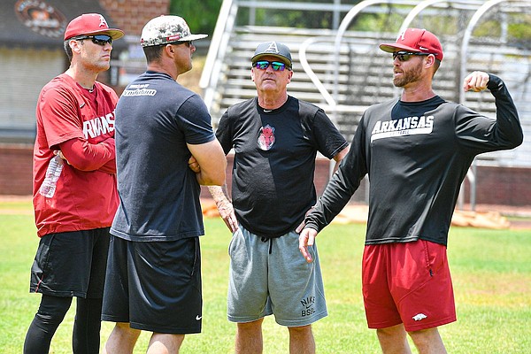 Arkansas baseball notebook: Staff raises make Razorbacks competitive ...