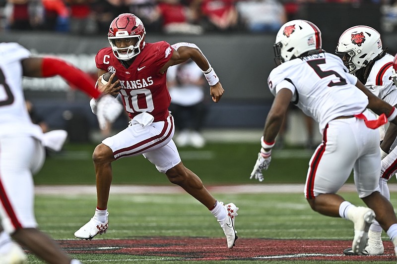 Taylen Green's rushing ability on display in Arkansas football's win ...