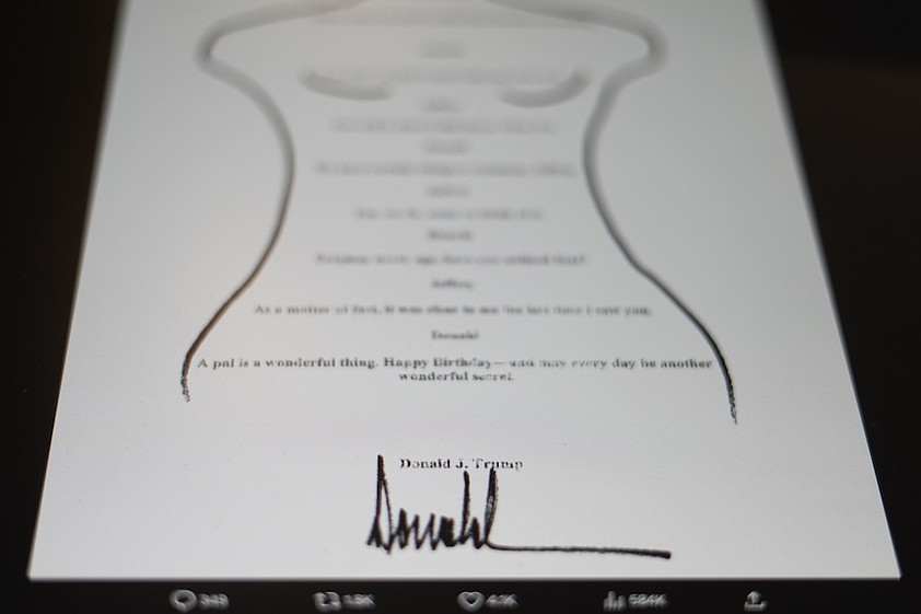 Trump note to Epstein that he denies writing is released by Congress ...