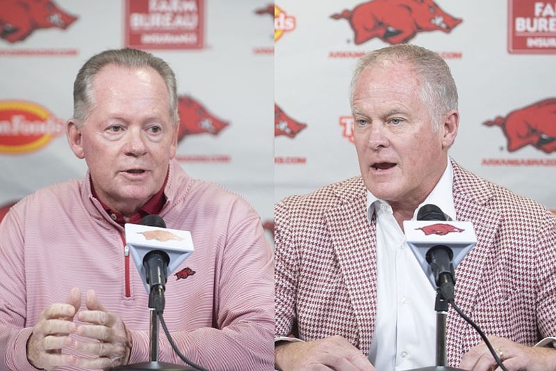 VIDEO: AD Hunter Yurachek, interim HC Bobby Petrino discuss Arkansas ...