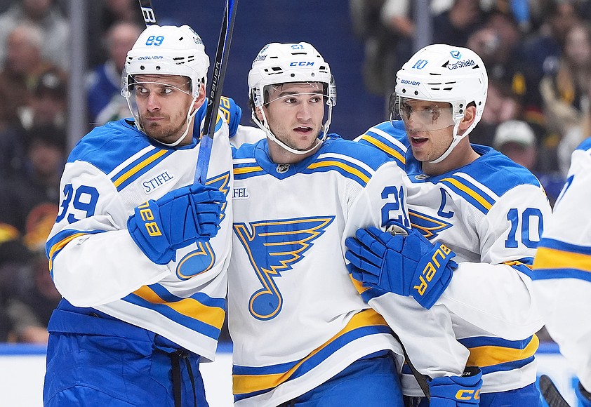 Snuggerud scores twice as Blues beat Canucks 5-2 | Jefferson City News ...