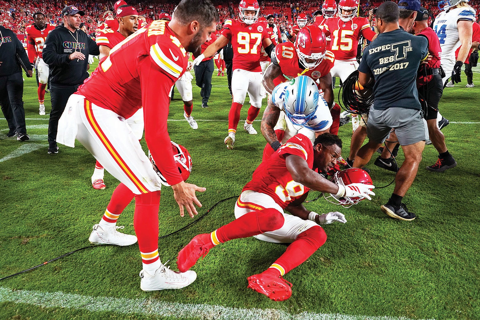 Suspension of Lions safety Branch for postgame fight against Chiefs ...