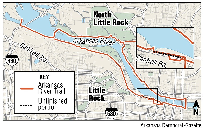 Little Rock officials share plan to close Arkansas River Trail loop ...