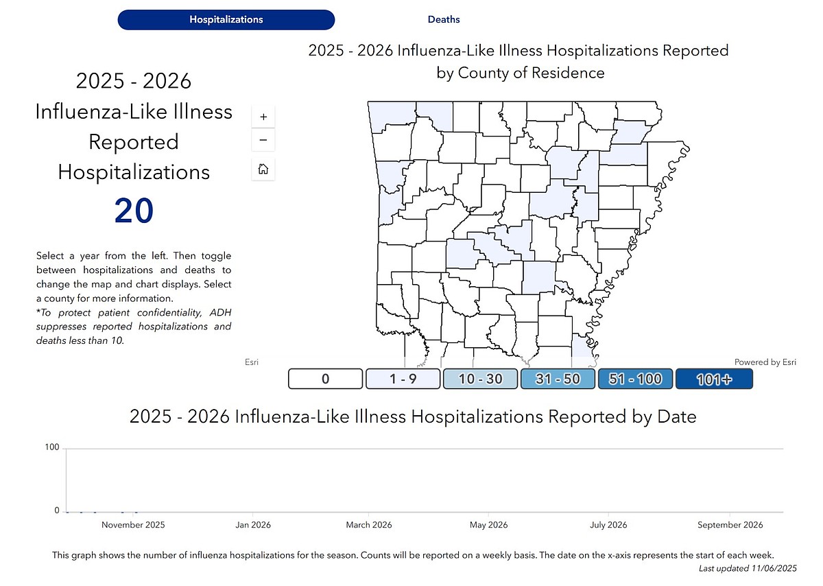 Arkansas replaces weekly flu reports with online automated dashboard | The Arkansas Democrat ...