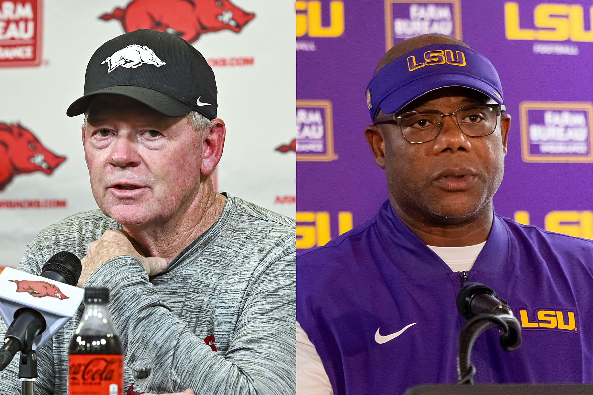 In the interim: Fill-in coaches lead rivals Arkansas, LSU into battle ...