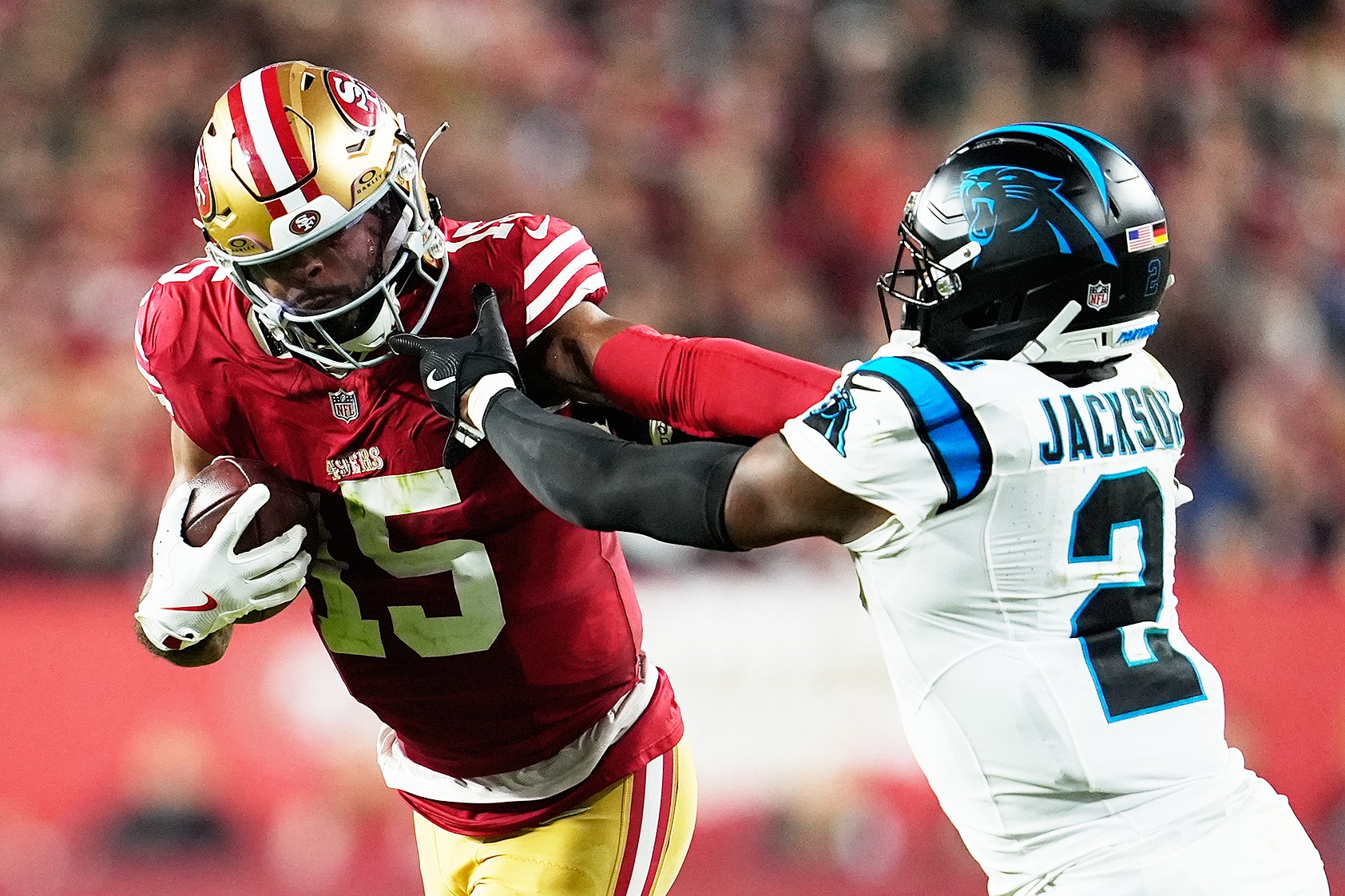 Jennings throws punch at Moehrig after cheap shot in 49ers’ win against ...