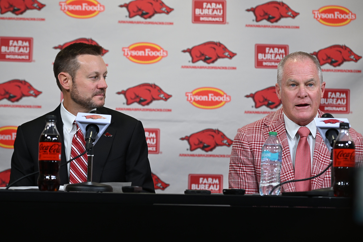 Arkansas football coach Ryan Silverfield introductory press conference ...