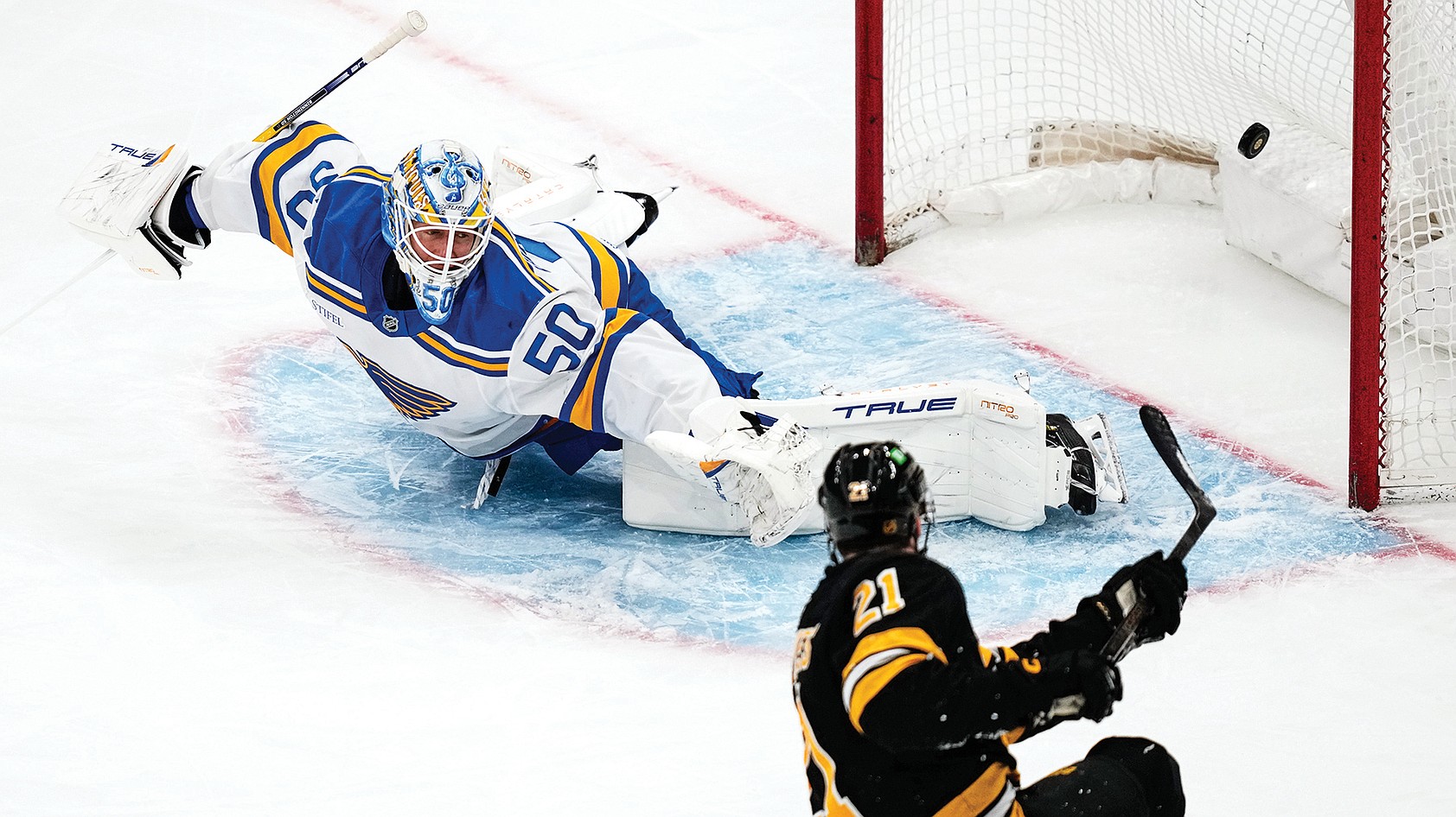 Zacha scores twice, Korpisalo makes 37 saves in Bruins’ 5-2 win vs ...