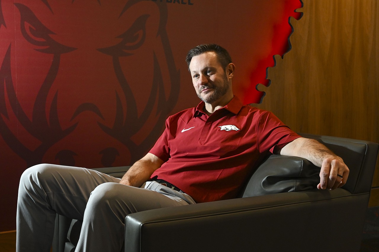Arkansas Razorbacks football Coach Ryan Silverfield discusses ...