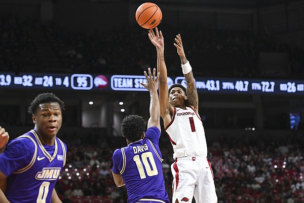 Arkansas basketball wins big over James Madison in nonconference finale ...