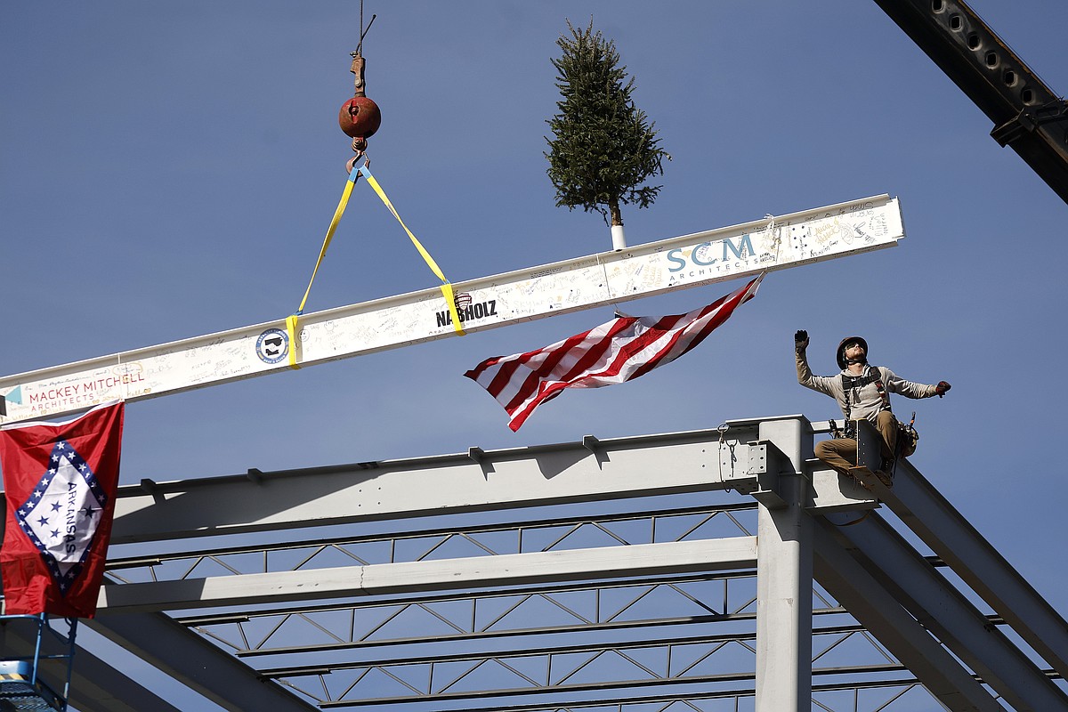 Final beam placed in new instructional building at school for deaf and ...