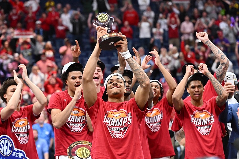 Arkansas basketball wins SEC Tournament title with 86-75 victory over ...