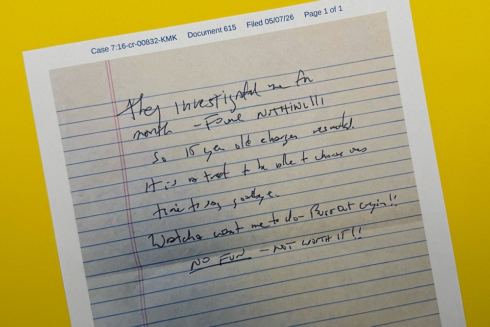 Handwriting on newly released note matches one found after Epstein's ...