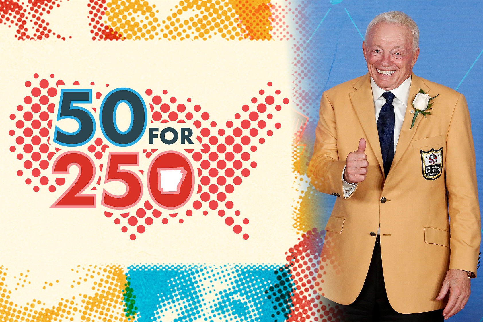 Dallas Cowboys owner Jerry Jones poses during inductions at the Pro ...