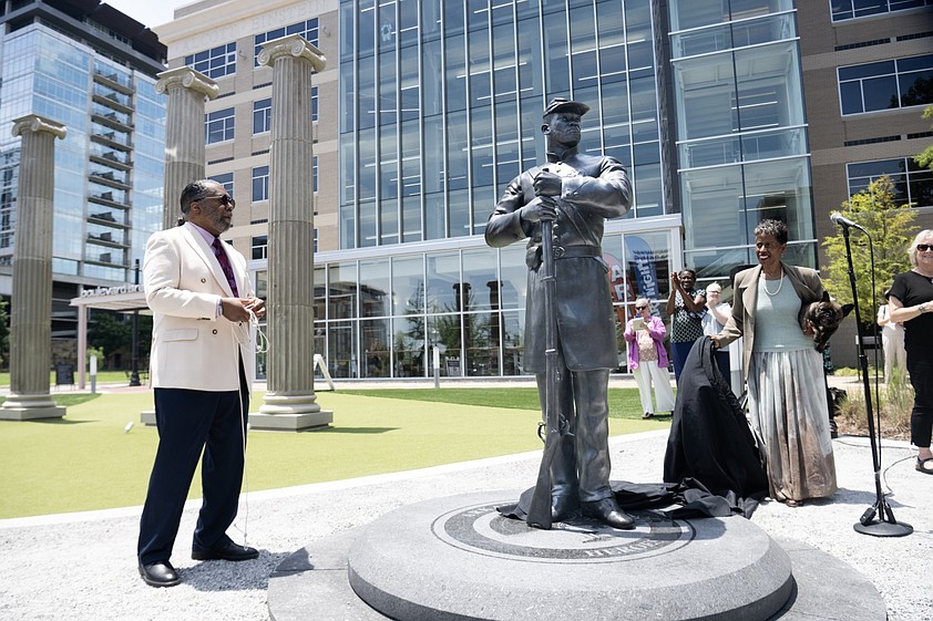 Central Arkansas Library System debuts statue honoring Black soldiers ...