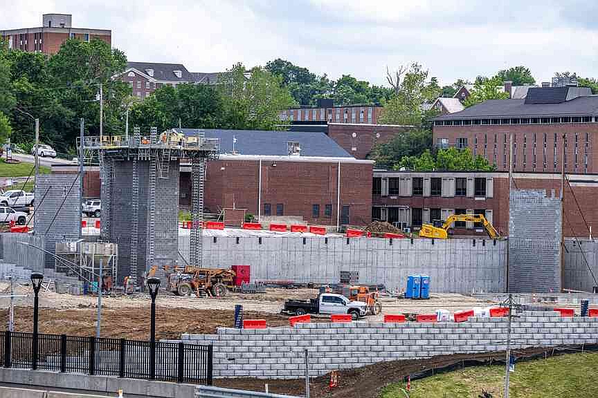 LU health, security building retaining wall almost complete | Jefferson ...