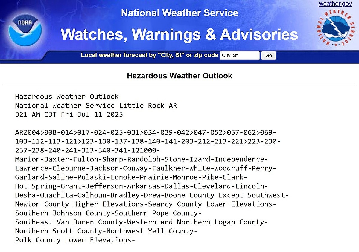National Weather Service announces stop some services in Arkansas | El ...