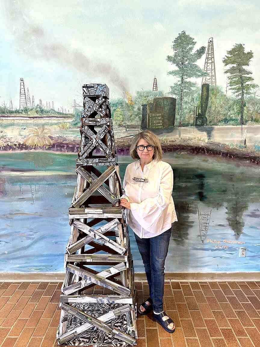 Oil derrick project complete: Artist celebrates creativity and effort ...