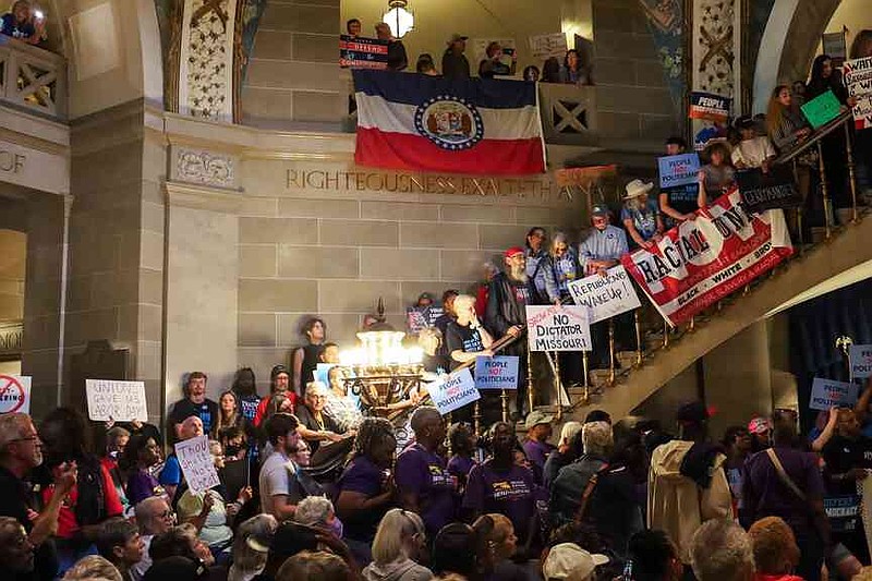 Thousands gather at Capitol to protest special session | Jefferson City ...