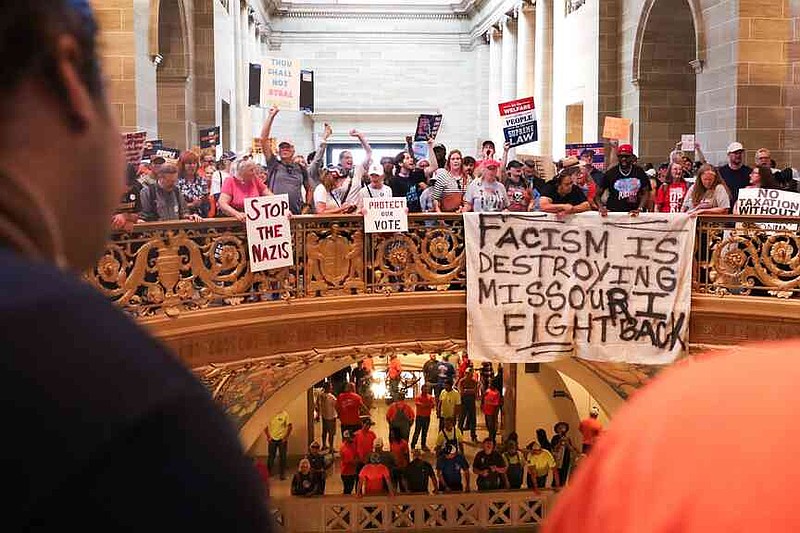 Thousands gather at Capitol to protest special session | Jefferson City ...