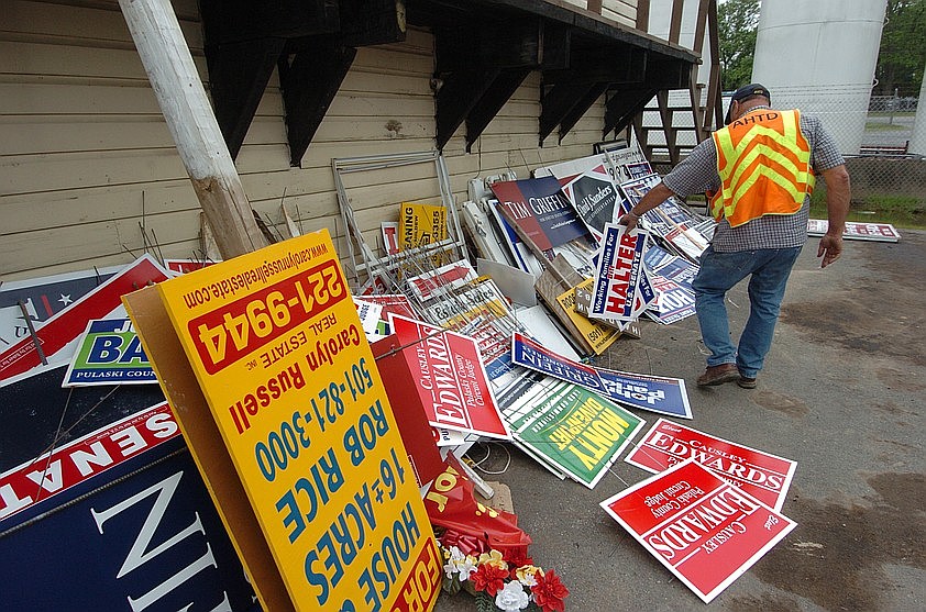 ARDOT: Political campaign signs not permitted on highway right of ways ...