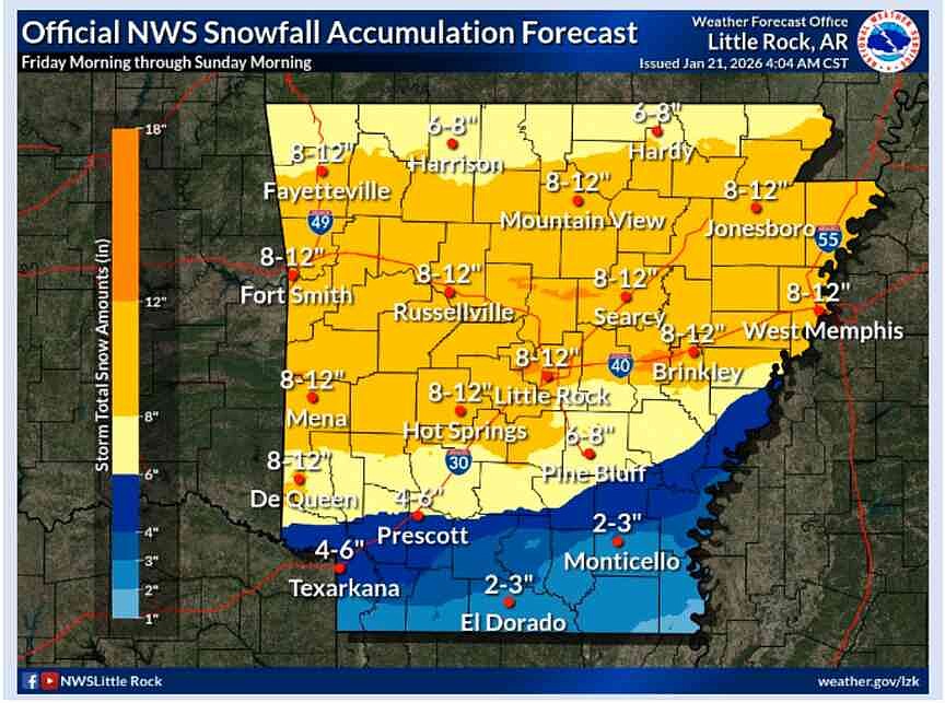 Winter storm could bring ice, snow to Ouachita County this weekend ...