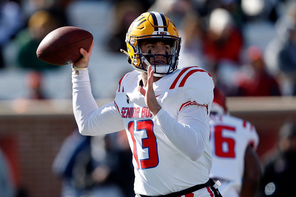 LSU quarterback Garrett Nussmeier stands out in Senior Bowl ...