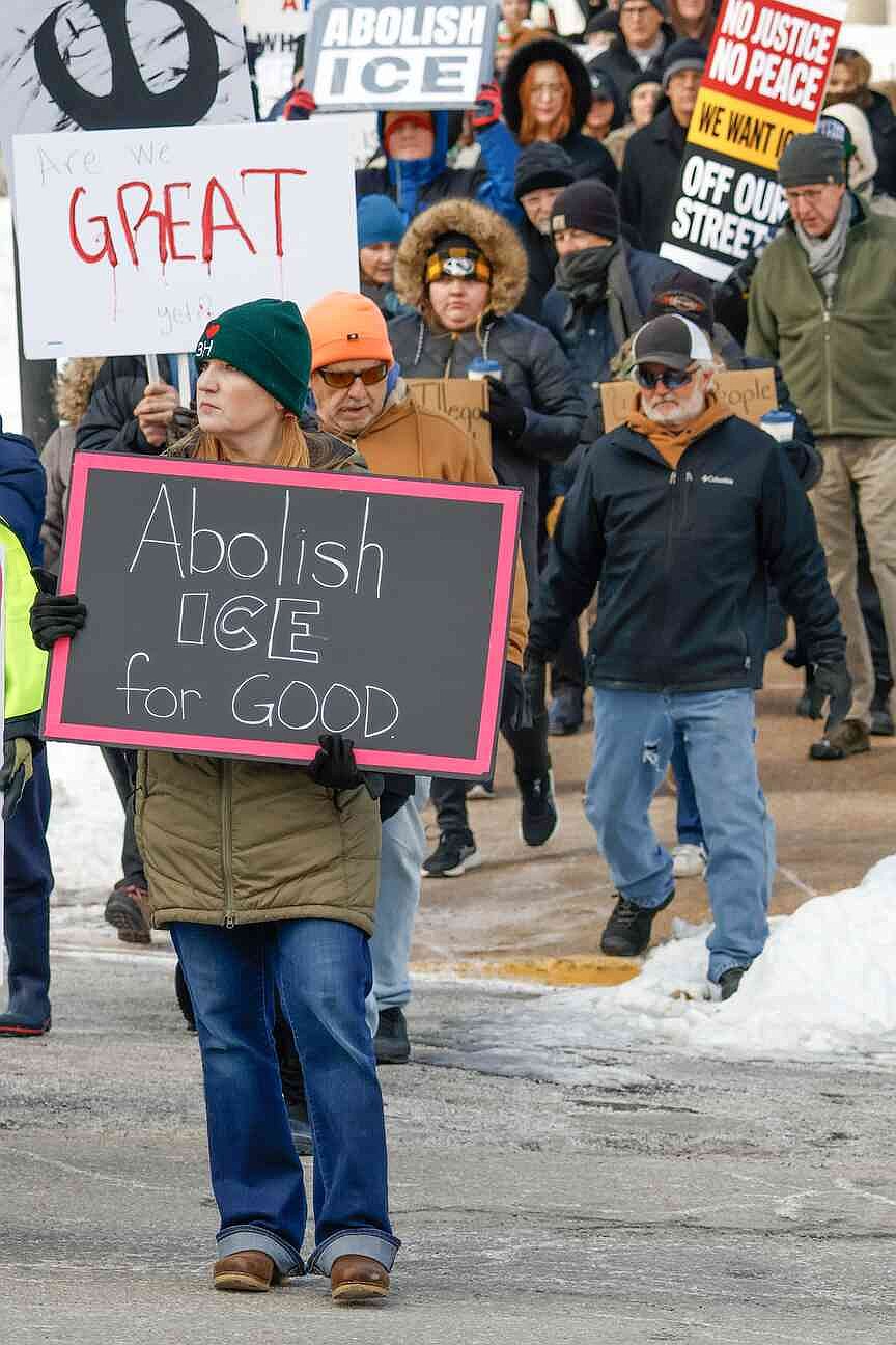 Silent march takes place in solidarity with Minnesota ICE protests ...
