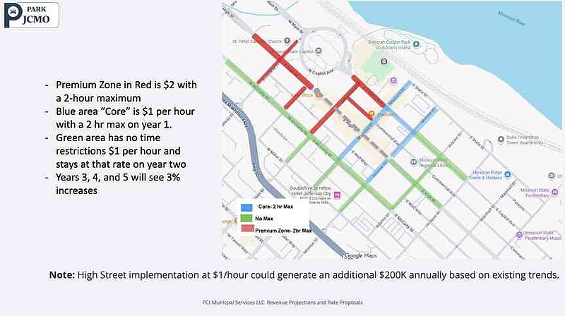 Jefferson City considering $1 and $2 hourly parking rates; East High ...