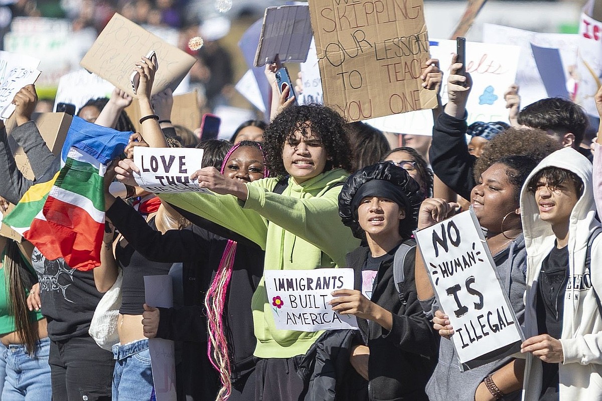 Students at both Fort Smith district high schools march in protest of ...