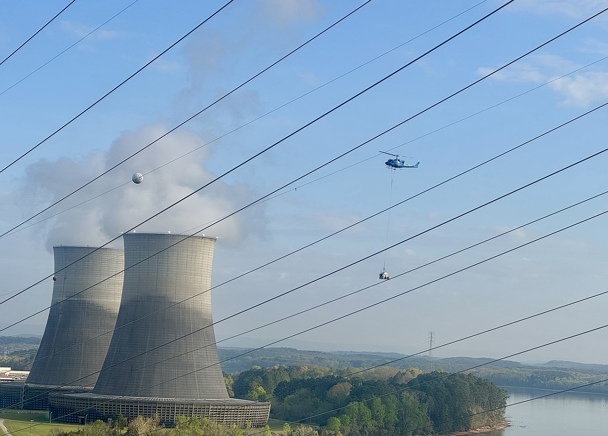 TVA helicopter crews complete work by Sequoyah nuclear plant ...