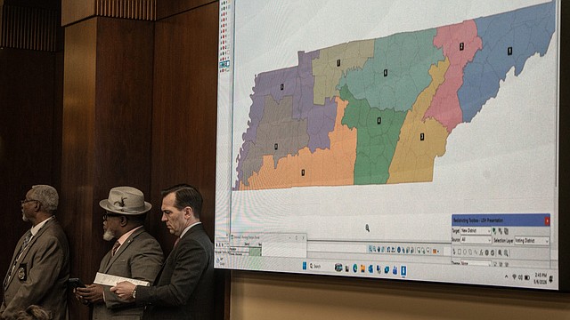 A redrawn U.S. House district map shows Memphis split into three ...