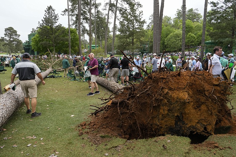 Masters halted as storms bring down trees at Augusta National ...