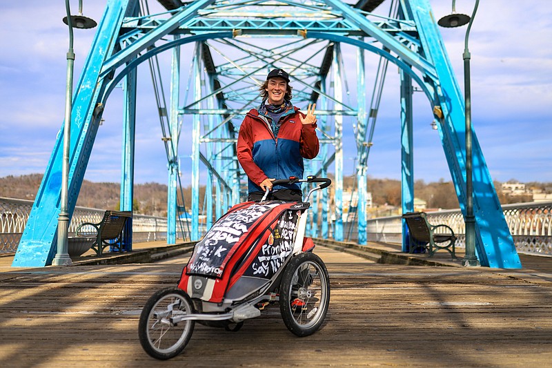 Cross-country walker stops in Chattanooga during journey from ...