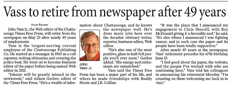 Time capsule: Journalist John Vass Jr. logged five decades at the ...