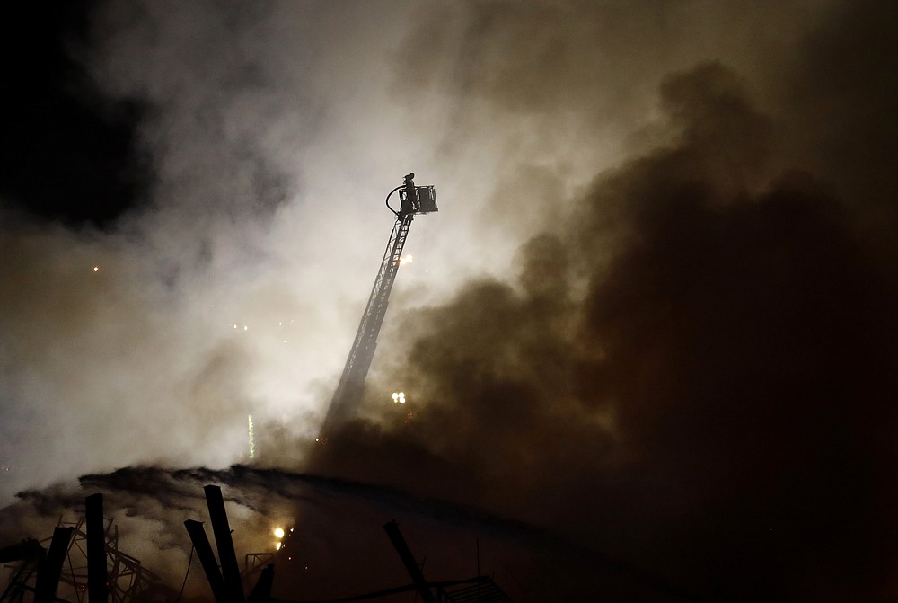 Fire at blast-hit port in Beirut raises panic