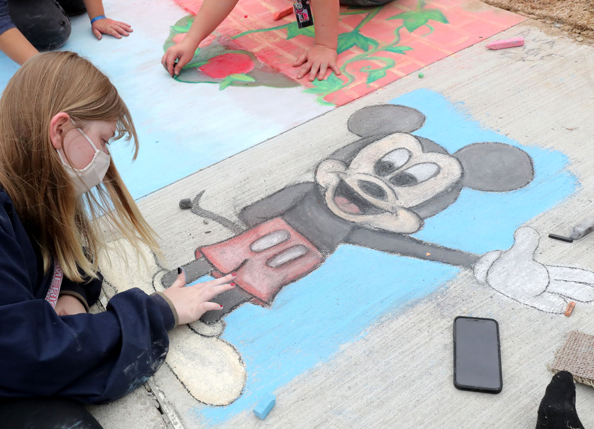 Cartoon Chalk Drawing