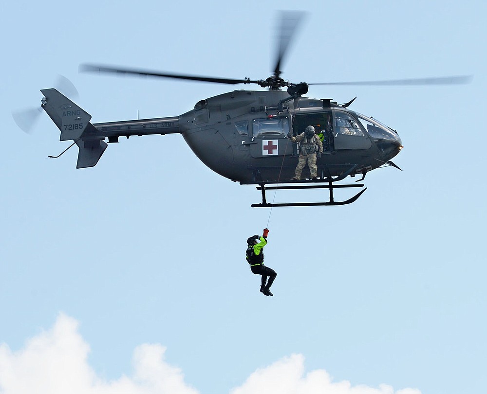 Helicopter rescue team hones skills
