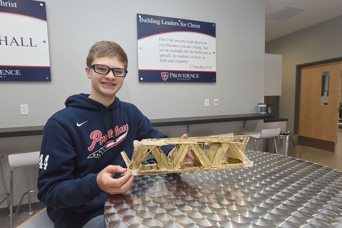 Student's 20-inch stick-and-glue bridge bears 1,170 pounds | Northwest ...