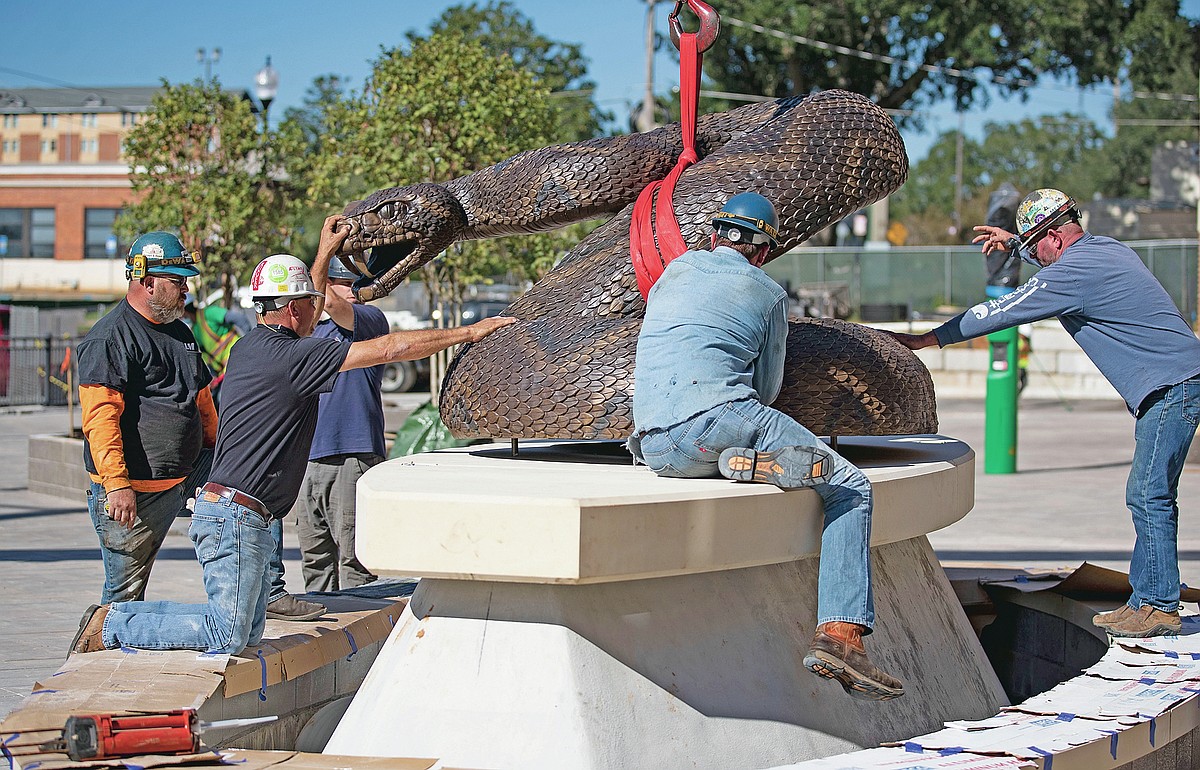 Artist brings authenticity to Rattler sculpture | Northwest Arkansas ...