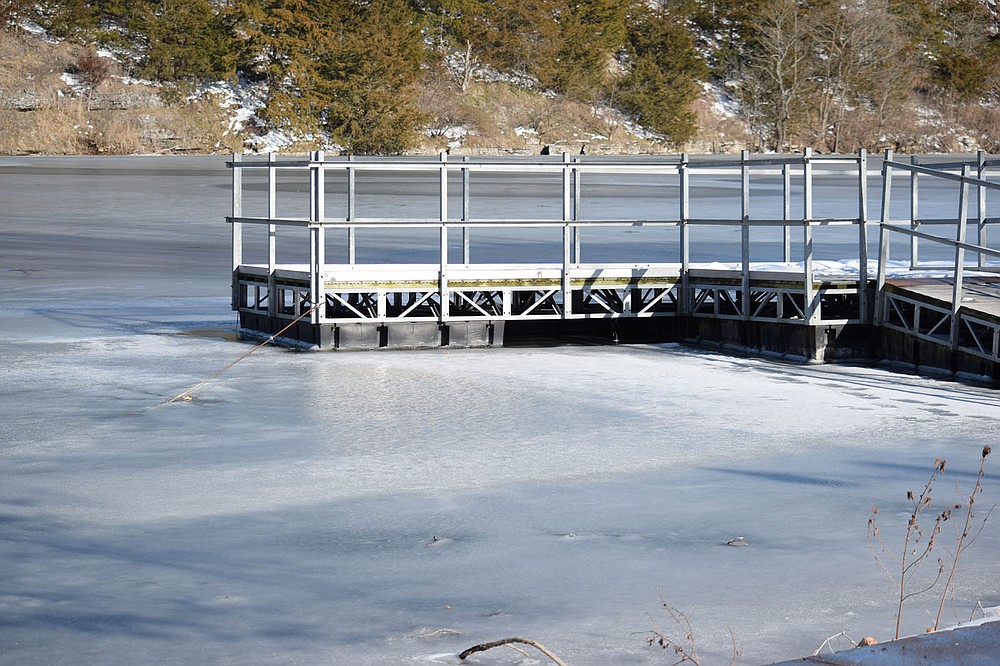 Crystal Lake frozen over by Arctic blast