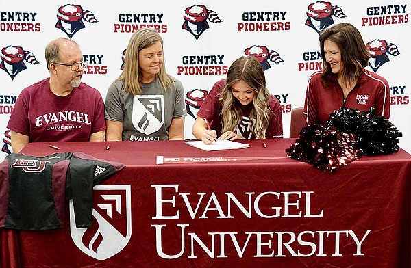 Anderson signs to cheer at Evangel | Westside Eagle Observer