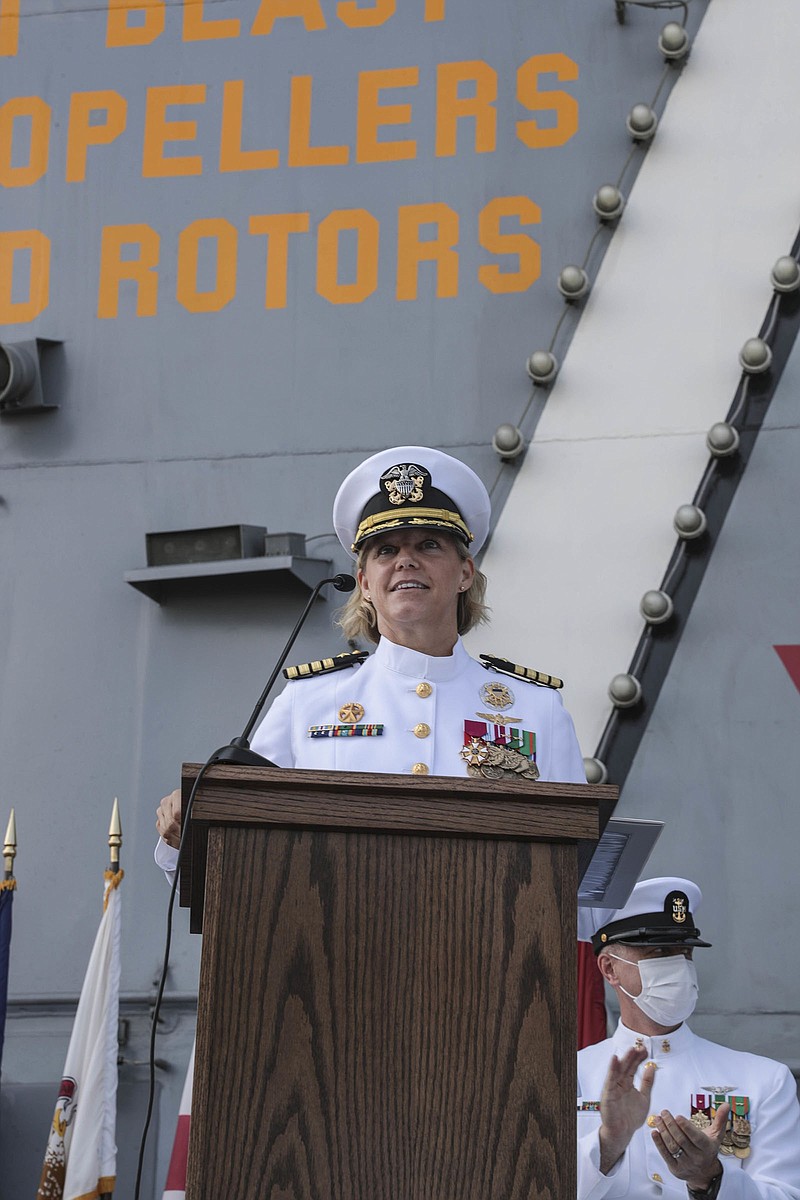 Carrier deploys under first female captain | Northwest Arkansas ...